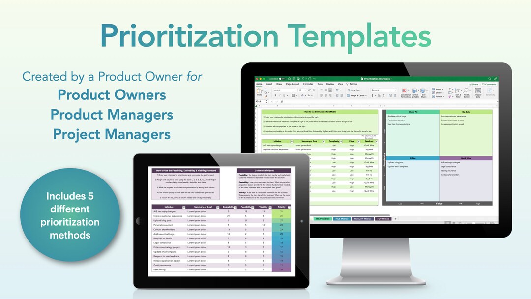 Prioritization Templates for Product Managers - Etsy