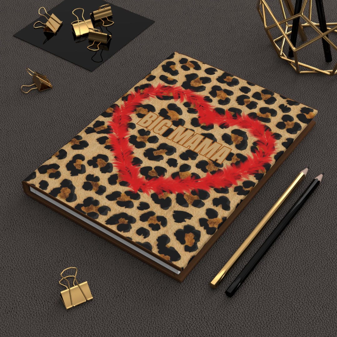 Big Mama Notebook Red Cheetah Print Hardcover Journal Bold, Confident ...