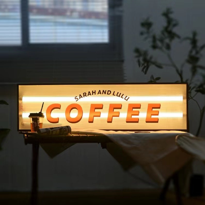 Custom Acrylic Business Logo Light Box,led Store Lights up Sign,modern ...