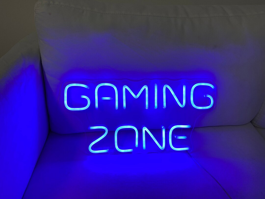 Gaming Zone Sign, Gaming Stream Backdrop, Wall Sign, Game Room ...