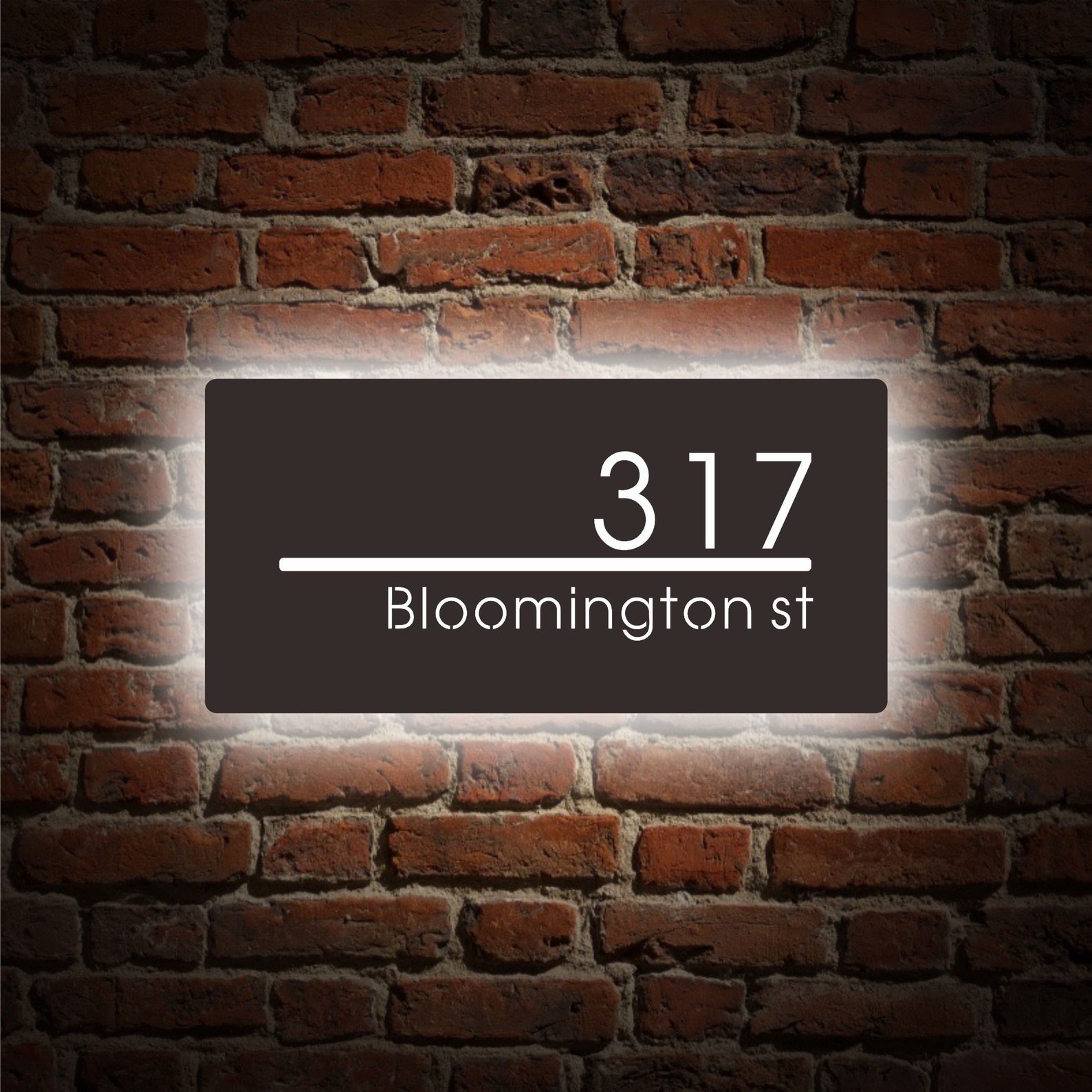 Modern House Number Address Sign,personalized Number Led Sign,luminous ...