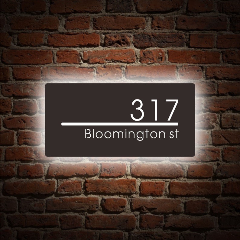 Modern House Number Address Sign,personalized Number Led Sign,luminous ...