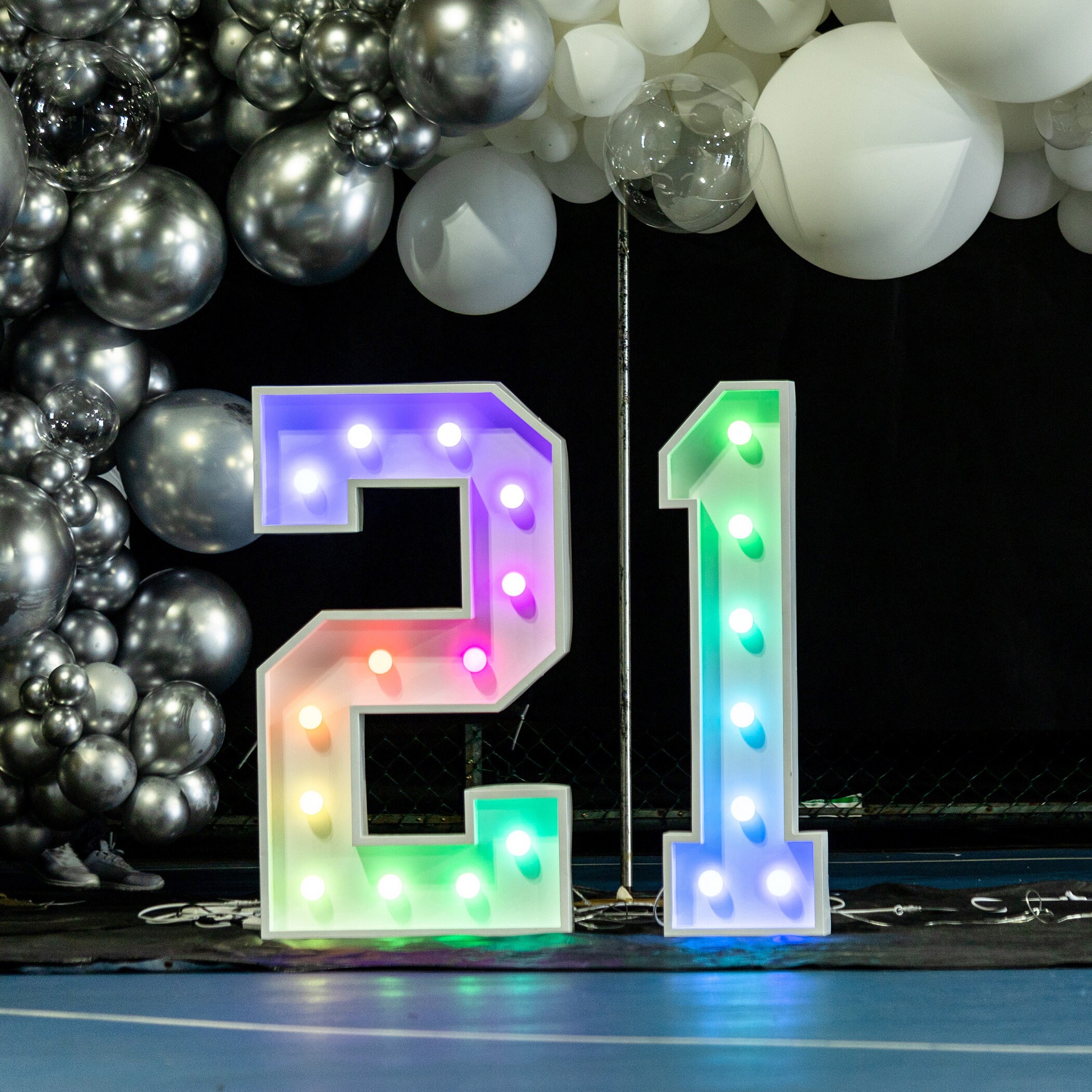 Number 21 Marquee Letter,diy Large Changing Color Marquee Letter,5ft ...