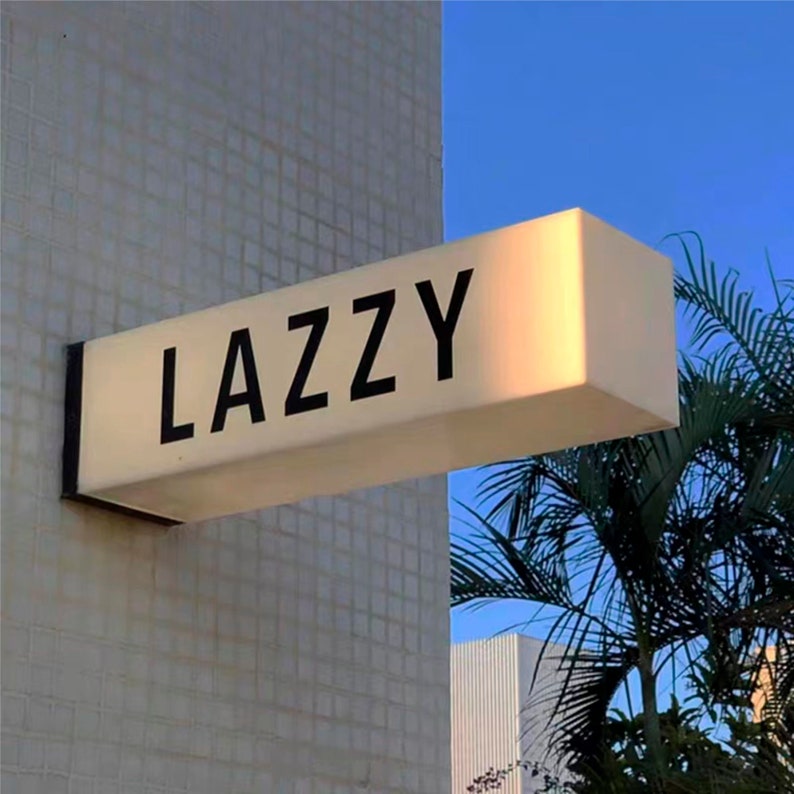 Acrylic Mini Light Boxstore Name Light Boxrectangular Shop - Etsy