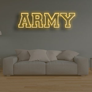 Army, Kpop, BTS Light, Korean Artist, Neon Light, Customized Neon Sign ...