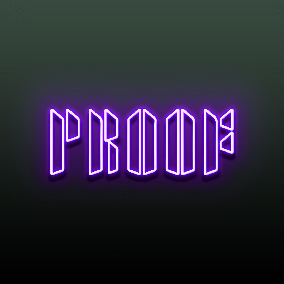 BTS Proof, Kpop, Neon Sign, Customized Neon Sign, Wall Decor, Army ...