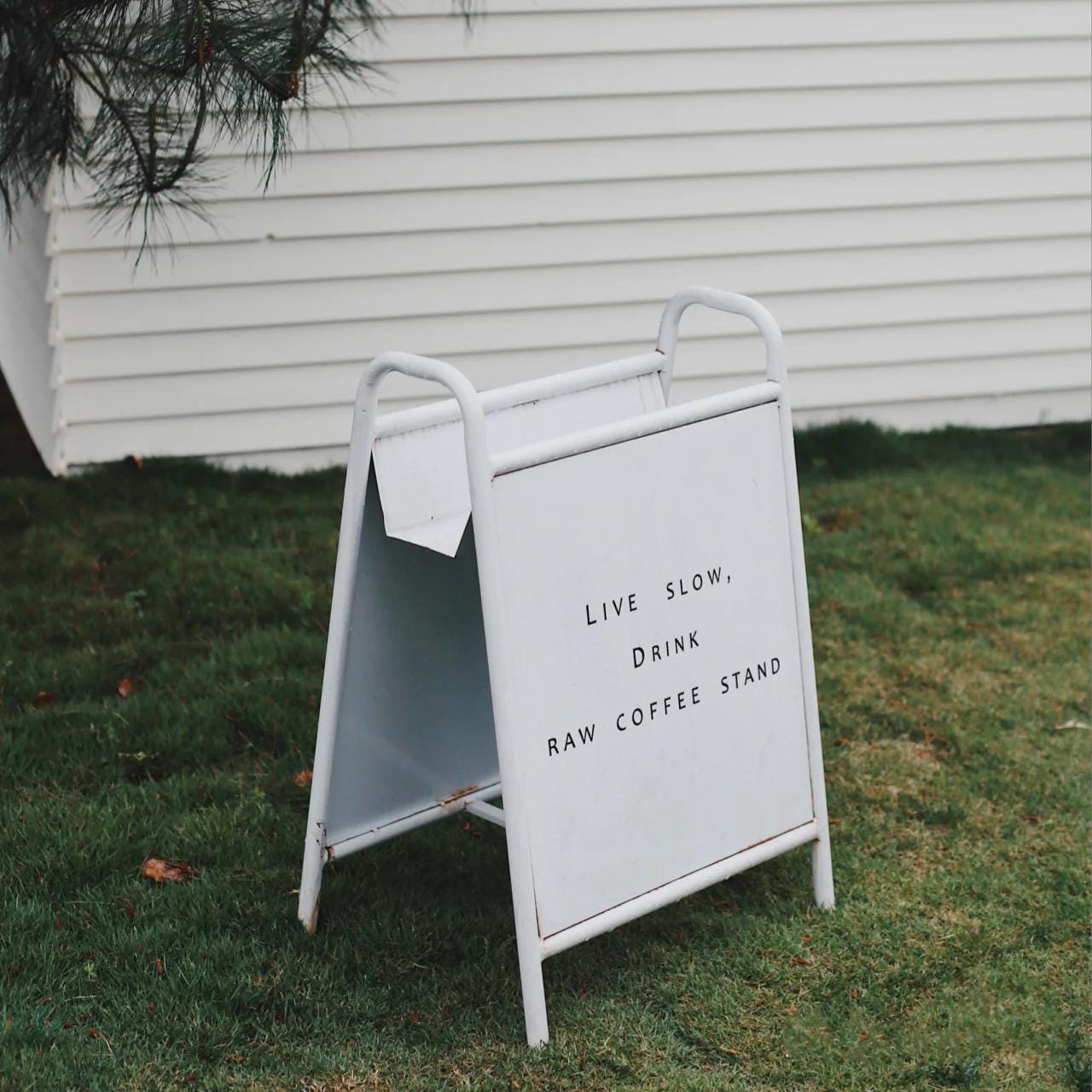 Outdoor Business A-frame Sign, Modern Metal Standing Sign - Waterproof ...