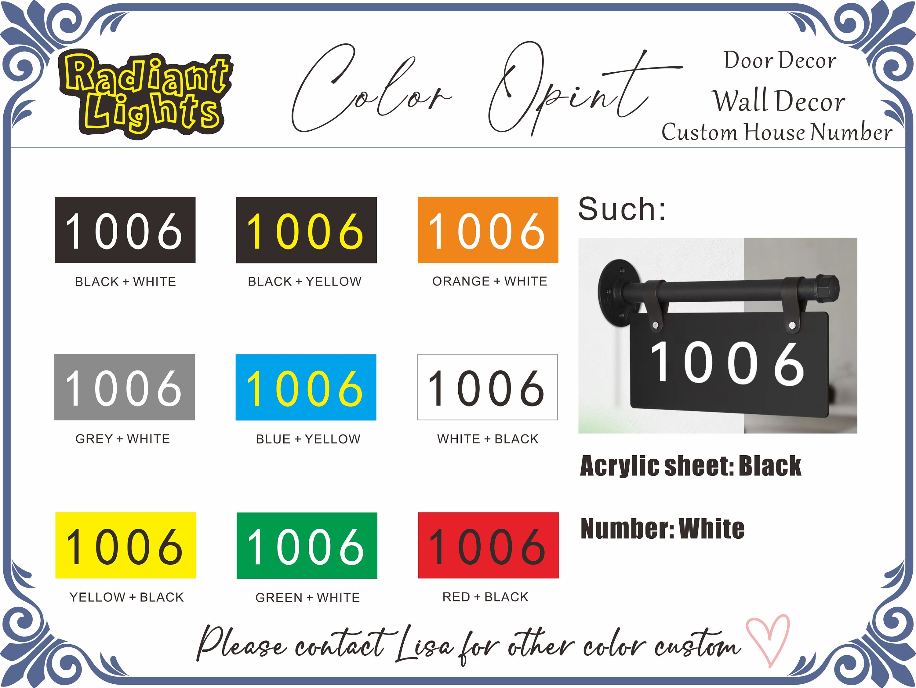 Custom House Number Sign,personalized Address Number Sign,acrylic ...