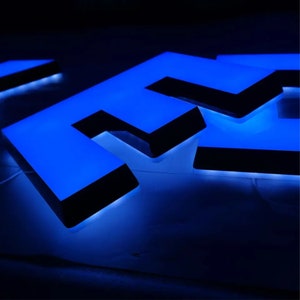 Custom Business Led Logo Sign,3d Letter Sign Storefront Illuminated ...