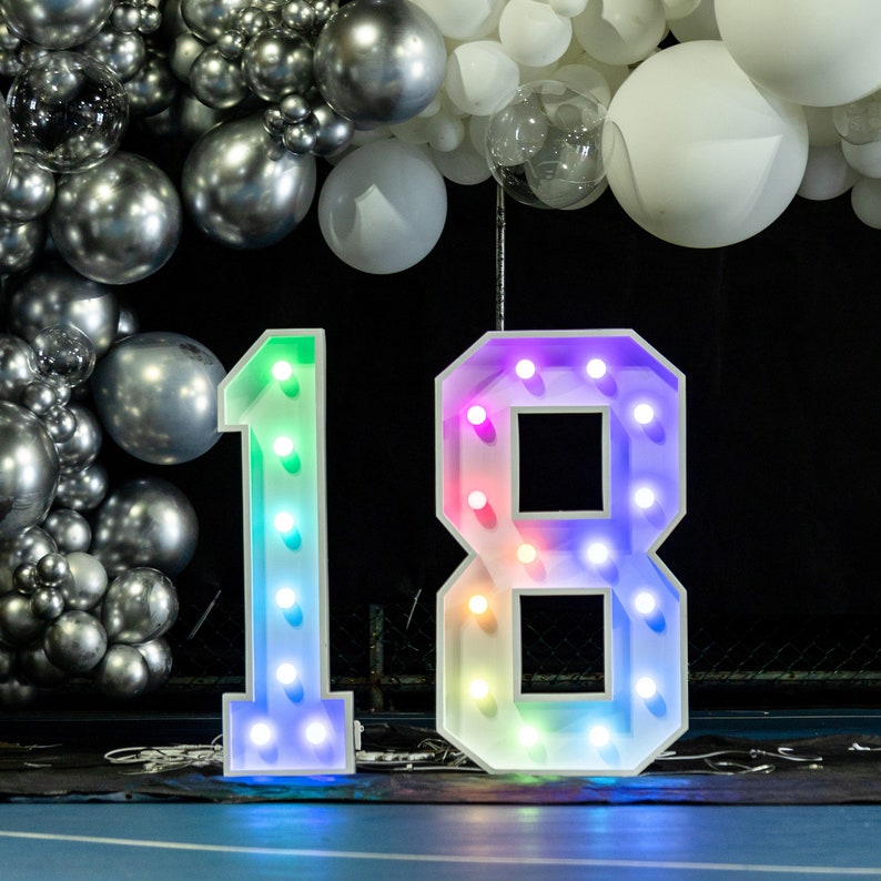 Number 21 Marquee Letter,diy Large Changing Color Marquee Letter,5ft ...