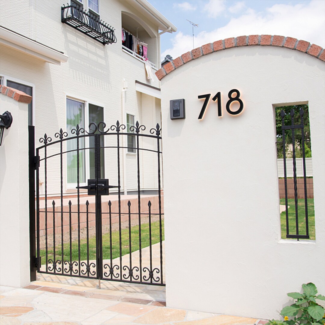Modern Metal Address Number丨custom Number Sign丨outdoor Address Light up ...