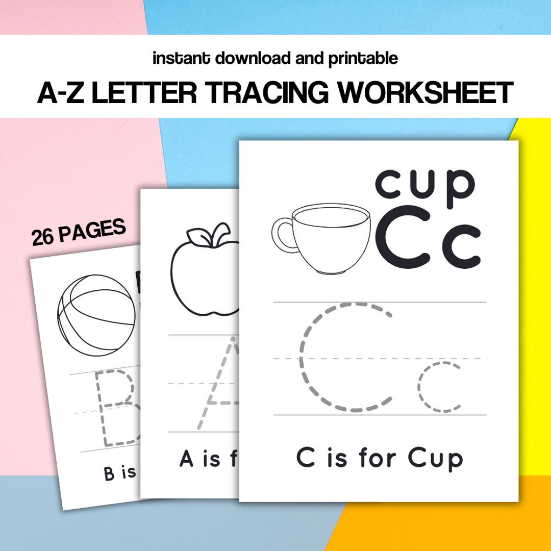 Printable Alphabet Learning Sheets Preschool Gradeschool Tracing Sheets ...