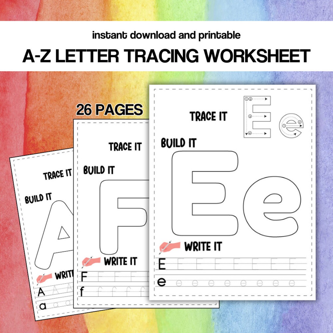 Printable Alphabet Learning Sheets Preschool Gradeschool Tracing Sheets ...
