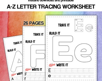 Printable Alphabet Learning Sheets Preschool Gradeschool Tracing Sheets ...
