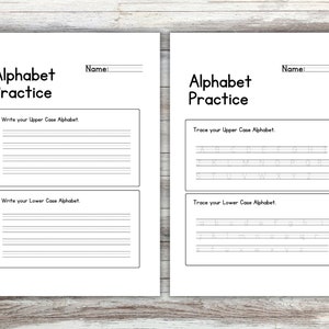 Printable Alphabet Learning Sheets Preschool Gradeschool Tracing Sheets ...