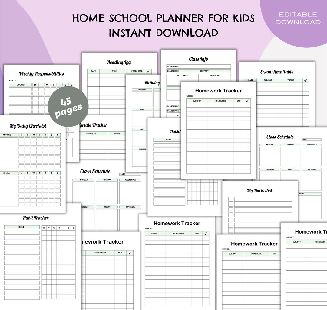 Homeschool Planner Printable 2024 2025 Homeschool Planner Homeschool ...