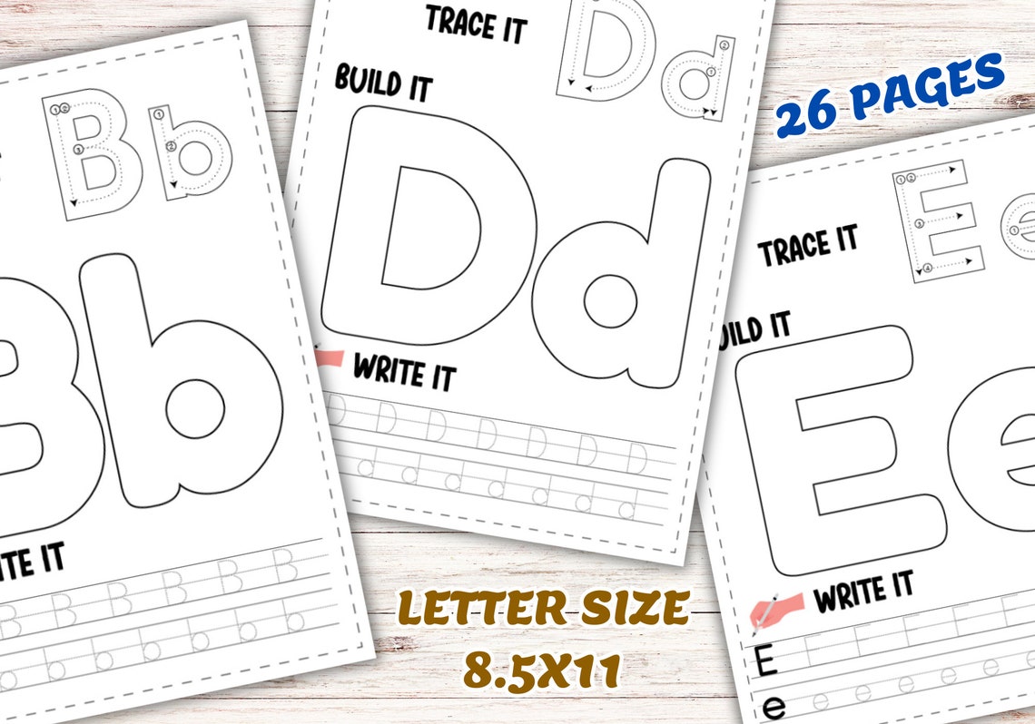 Printable Alphabet Learning Sheets Preschool Gradeschool Tracing Sheets ...
