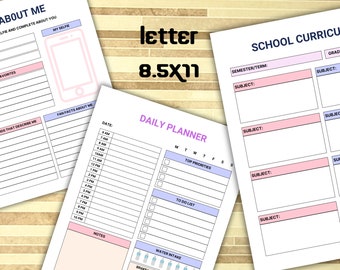 Homeschool Planner Printable Lesson Academic Organizer for ...