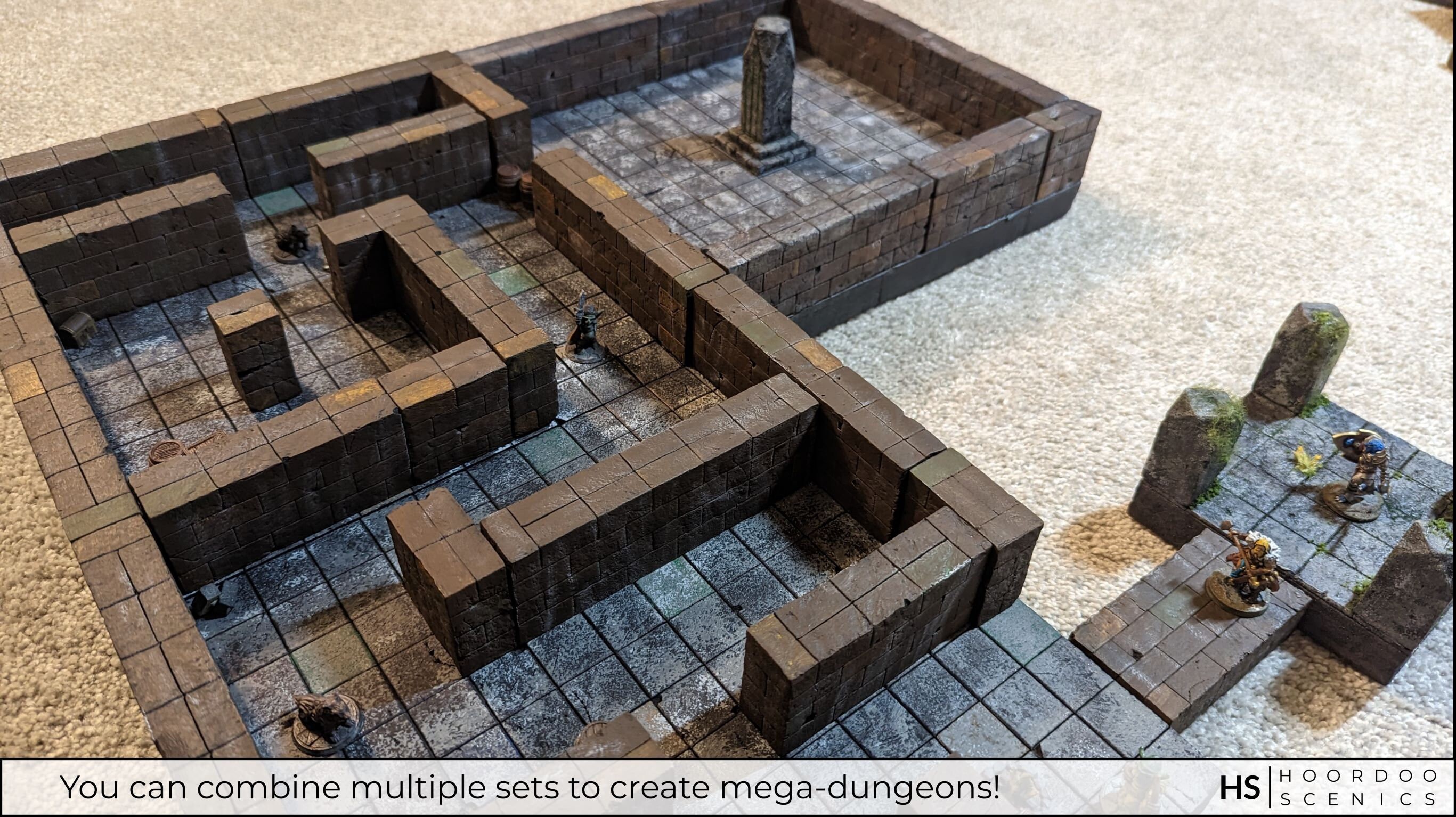 Complete Dungeon Set With Modular Walls B-001 - Etsy