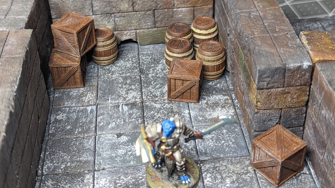 Painted Crates and Barrels for Rpg/dnd/tabletop - Etsy