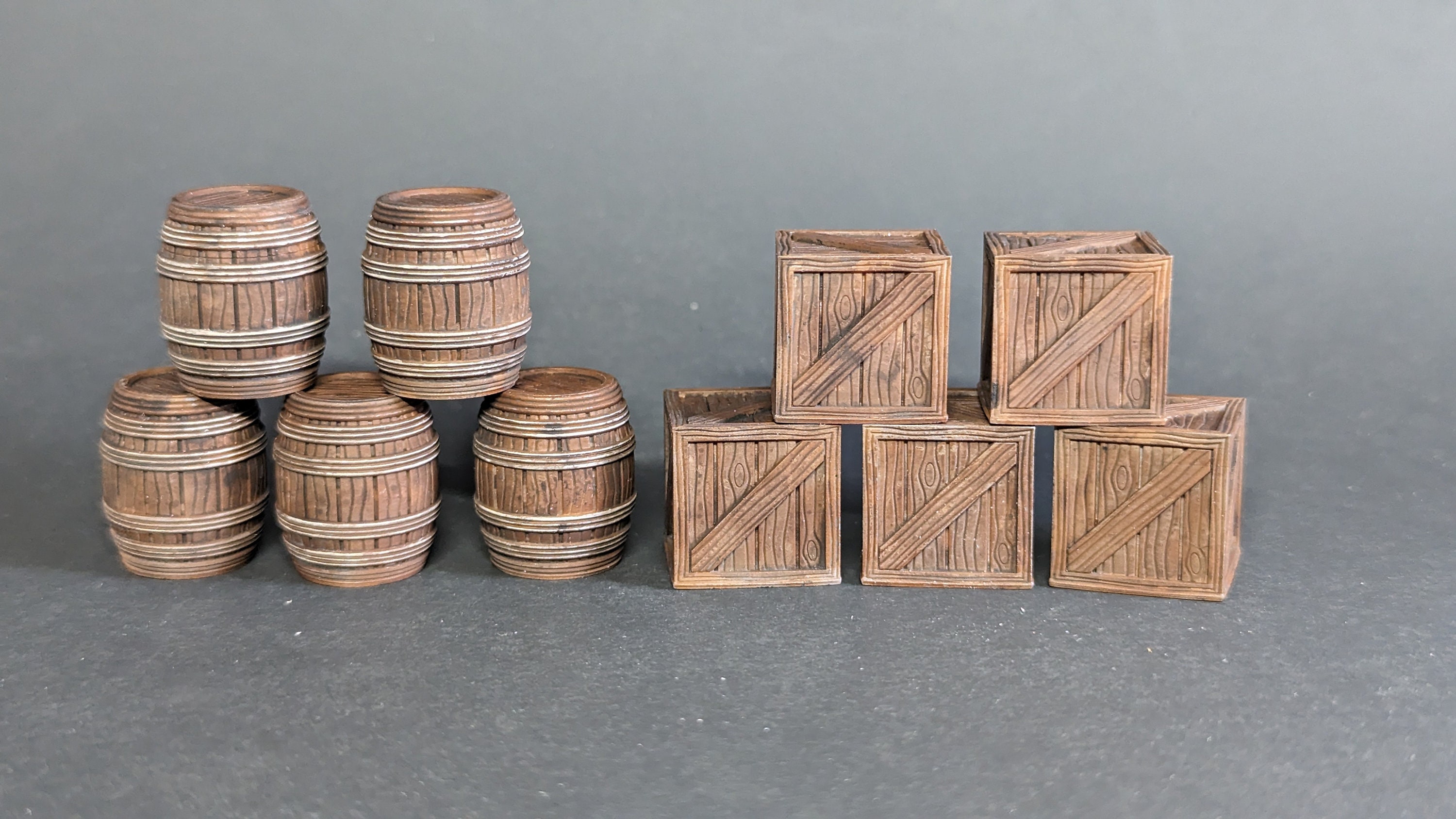 Painted Crates and Barrels for Rpg/dnd/tabletop - Etsy
