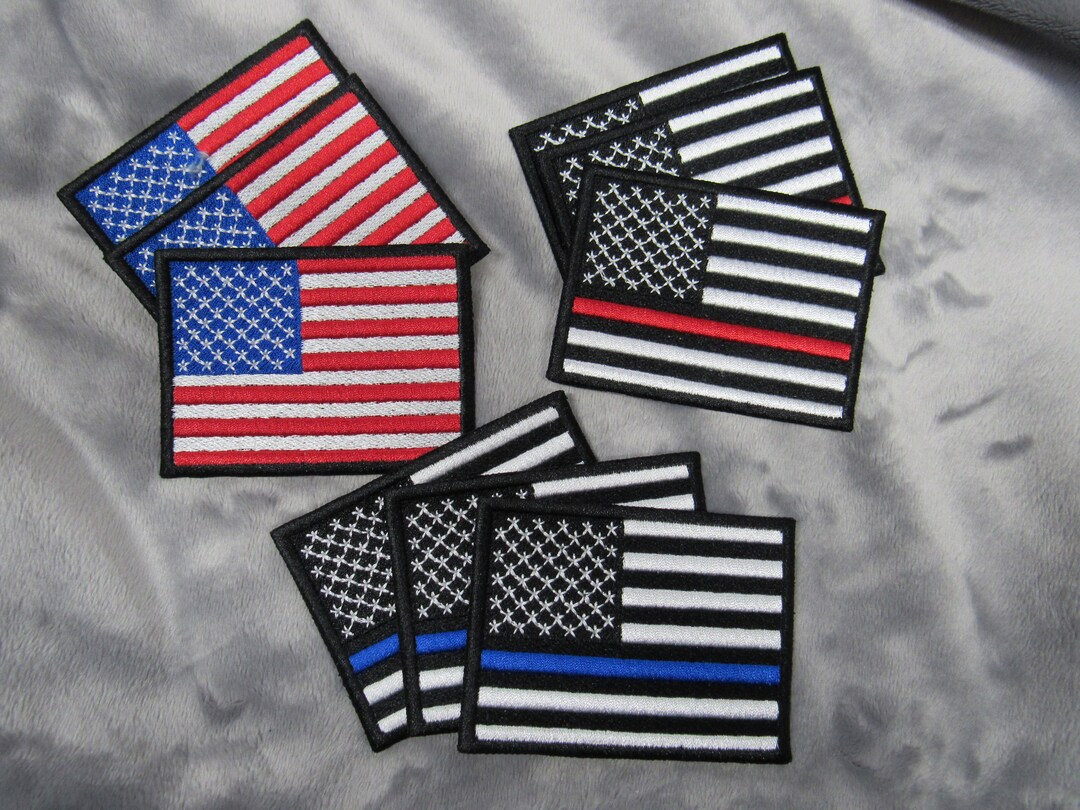 Patriotic Flag Patches - Free Shipping - With Backing Options - Etsy