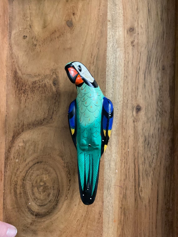 Vintage Chalkware Parot Hanging Decor - Etsy