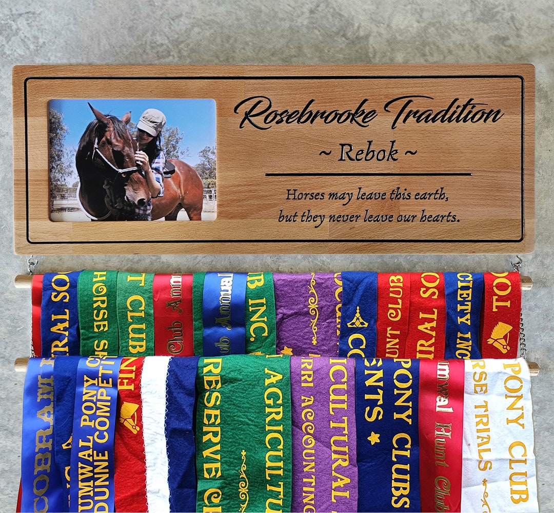 Personalised Engraved Ribbon Display WITH 8x6inch PHOTO Frame Handmade ...