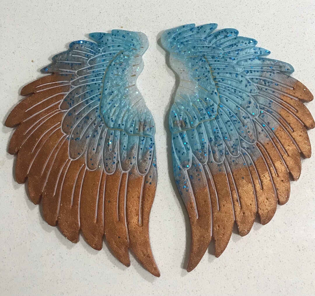 Resin Coaster Angel Wings Resin Tray Dish Traybirthday - Etsy