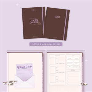 Digital Reading Journal in Portrait, Book Review Journal, Reading Log ...