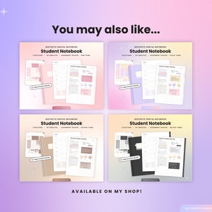 Digital Multi Notebook for Students, 12 Notebooks in One, College ...