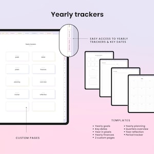 Undated Life Planner, Digital Portrait Planner, Customisable, Pastel ...