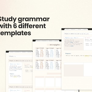 Language Learning Planner and Notebook, Hyperlinked Workbook, Study and ...