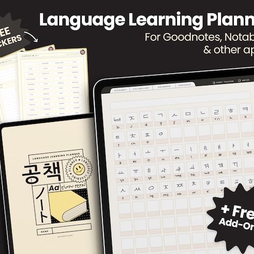Language Learning Planner and Notebook Grammar Digital - Etsy