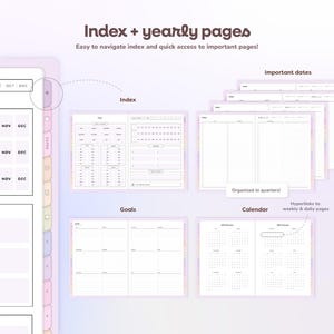 2025-2026 Midyear Digital Planner Landscape, Life Planner Templates and ...