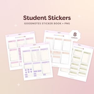 Student Digital Stickers, Pastel and Neutral Stickers, Goodnotes ...