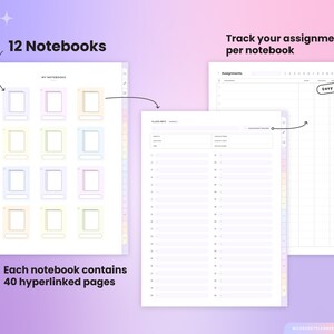 Digital Multi Notebook for Students, 12 Notebooks in One, College ...