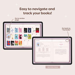 Digital Reading Journal Bundle, Book Review Journal, Reading Log ...
