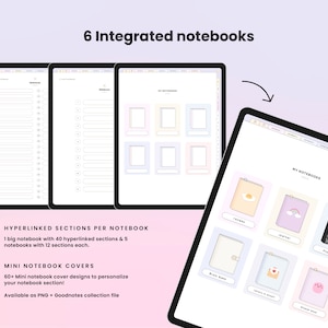 Undated Life Planner, Digital Portrait Planner, Customisable, Pastel ...