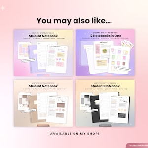 Student Digital Notebook, Notes for Students, College, Academic ...