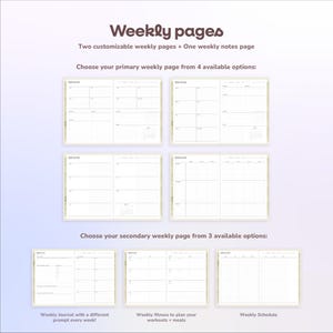 2025-2026 Midyear Digital Planner Landscape, Life Planner Templates and ...