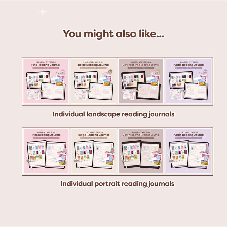 Digital Reading Journal Bundle, Book Review Journal, Reading Log ...