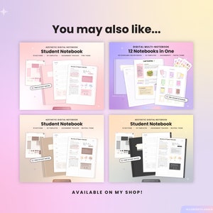 Student Digital Notebook, Notes for Students, College, Academic ...