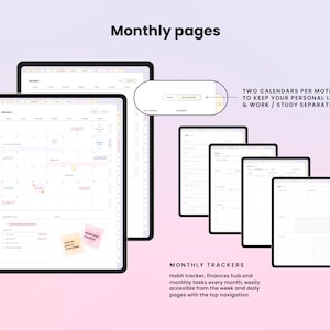 Undated Life Planner, Digital Portrait Planner, Customisable, Pastel ...