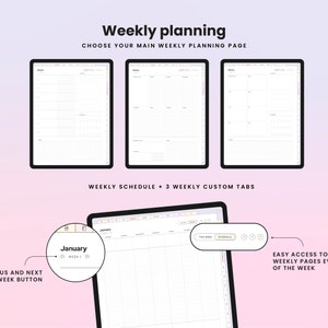 Undated Life Planner, Digital Portrait Planner, Customisable, Pastel ...