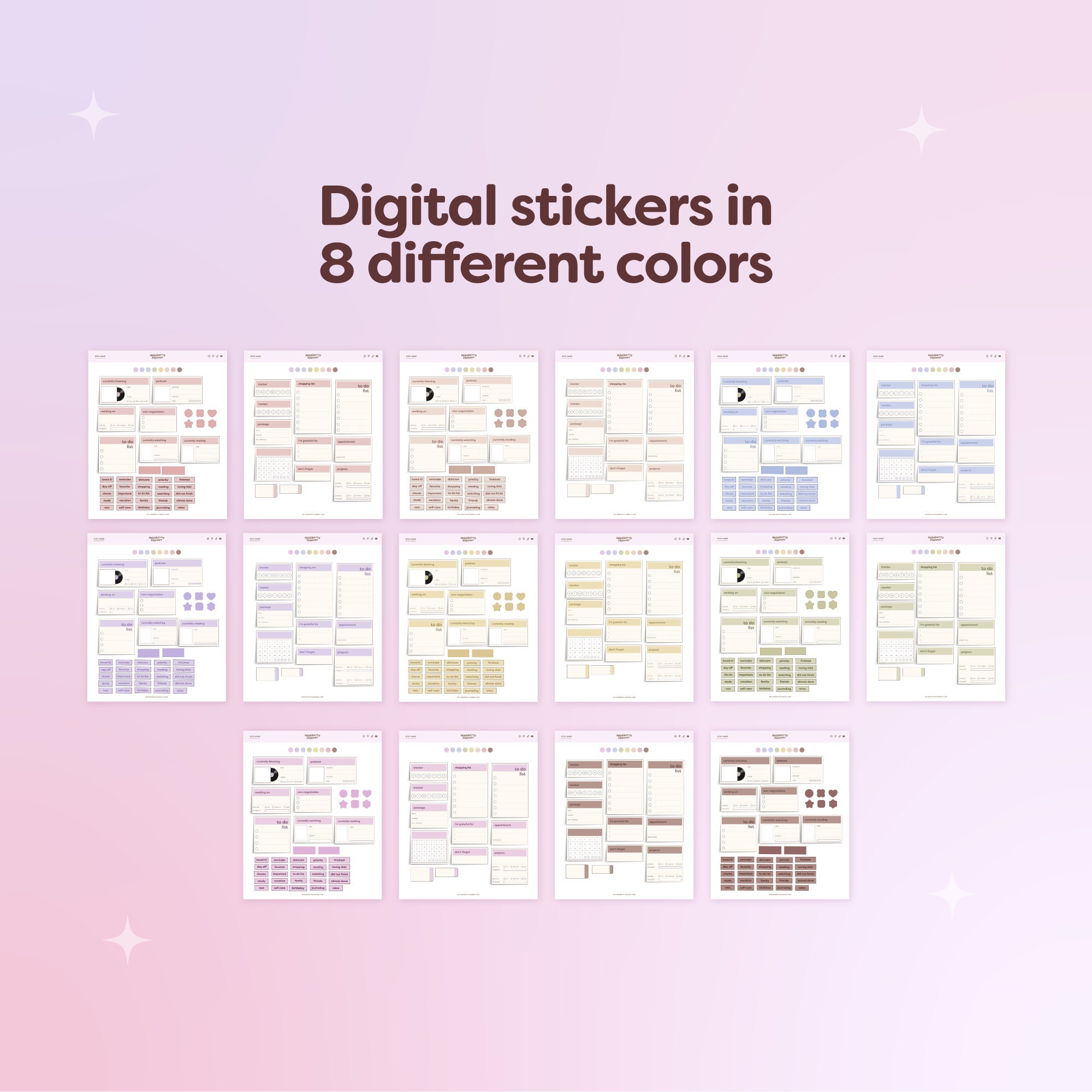 Essential Digital Stickers, Pastel and Neutral Stickers, Goodnotes ...