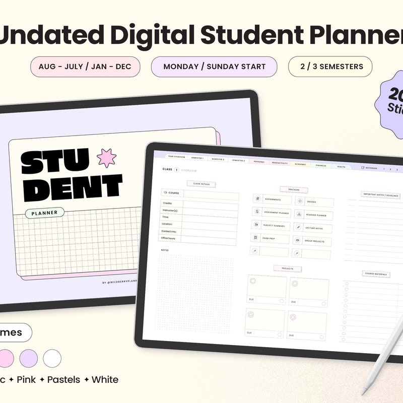 Student Planner Stickers - Etsy