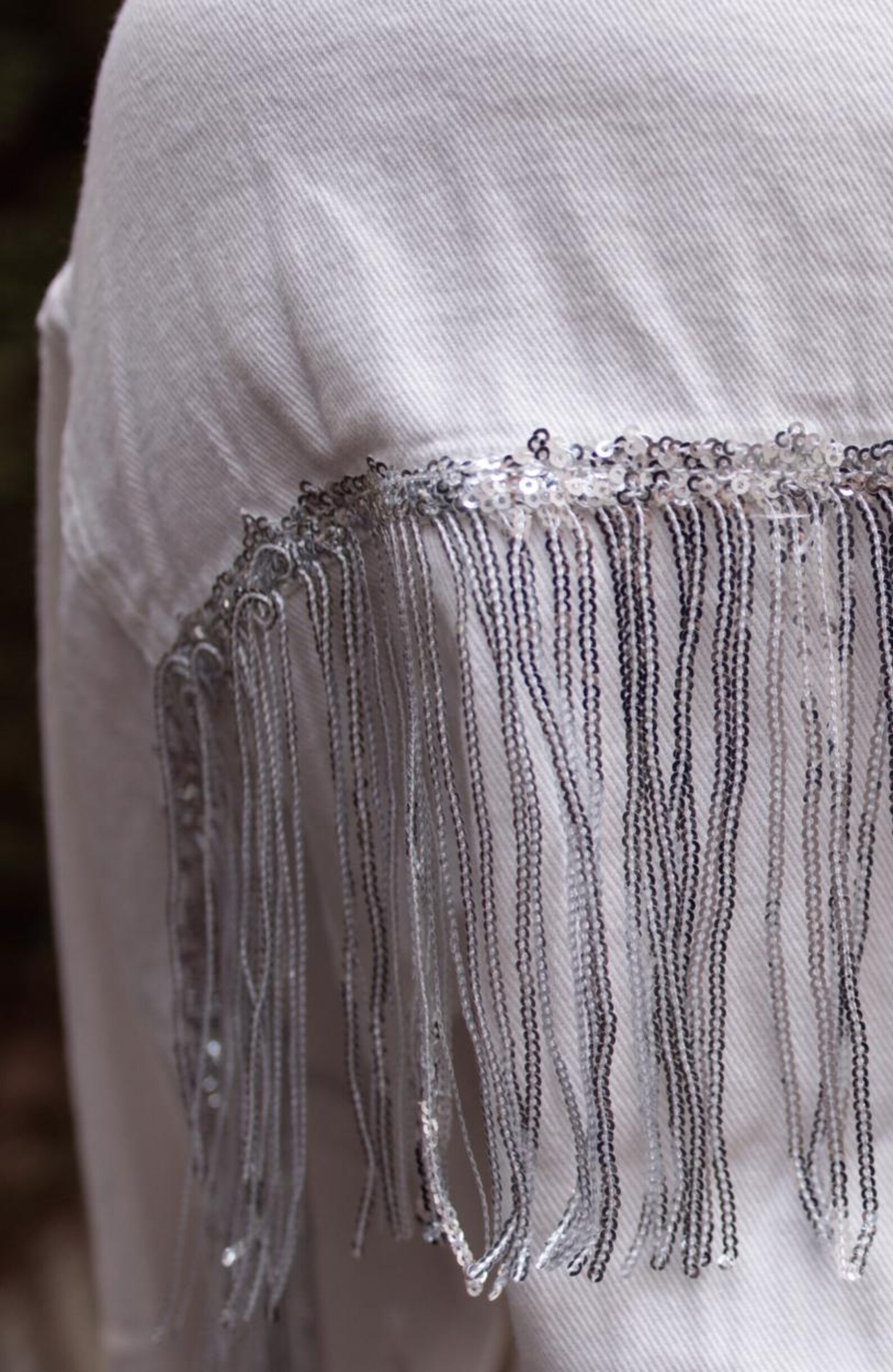 Bridal Custom White Fringe Jacket - Etsy