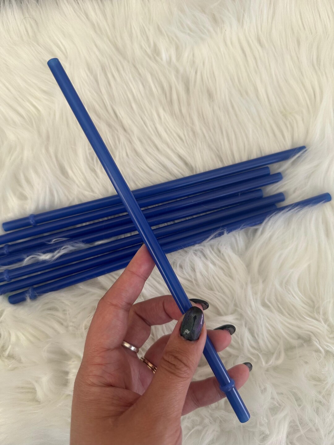 Royal Blue Reusable Plastic Straw, 12 Inch Straw, Color Straws ...