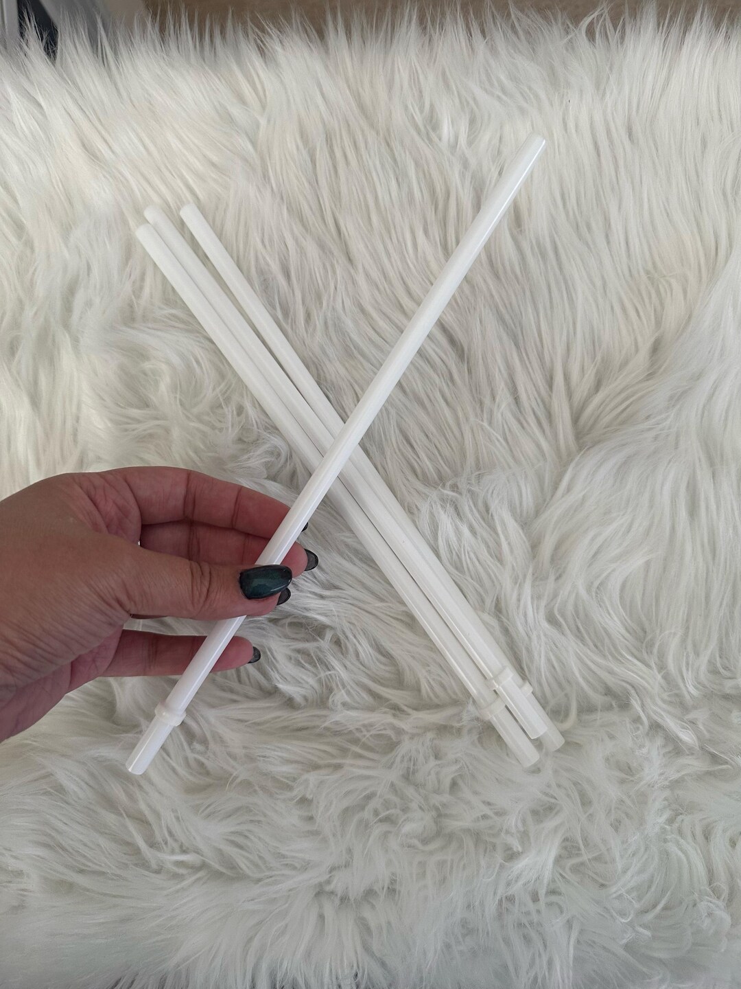 White Reusable Plastic Straw, 12 Inch Straw, Color Straws, Drinkware ...